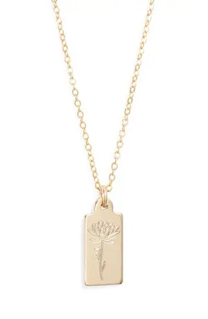 SET & STONES Tawney Birth Flower Pendant Necklace - Gold/july