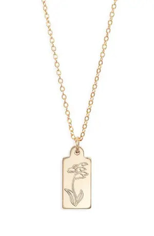 SET & STONES Tawney Birth Flower Pendant Necklace