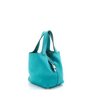 Hermès Picotin Lock Bag Clemence Pm - Blue