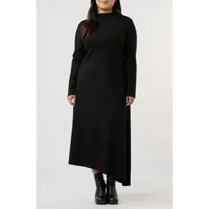 ESTELLE Abagail Asymmetric Hem Midi Sweater Dress