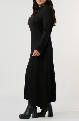 ESTELLE Abagail Asymmetric Hem Midi Sweater Dress