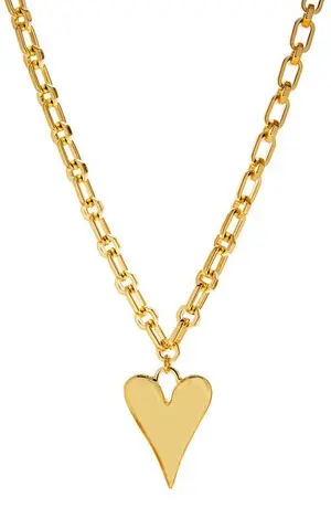 MARLYN SCHIFF Talia Heart Pendant Necklace - Gold
