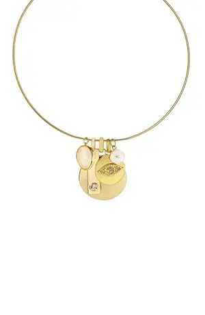 MARLYN SCHIFF Kora Charm Necklace - Gold