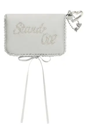 STAND OIL Embroidered Logo Wallet - Silver