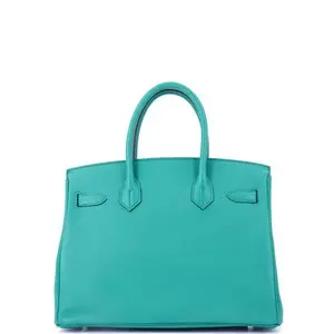 Hermès Birkin Handbag Epsom With Palladium Hardware 30 - Blue