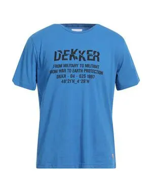 DEKKER Man T-shirt Charcoal Size S Cotton Blue