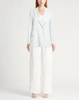CIRCOLO 1901 Cotton-blend Double-breasted Blazer - Blue