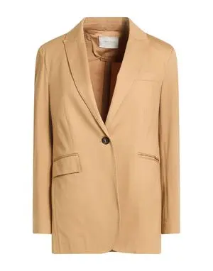 CIRCOLO 1901 Single-breasted Blazer In Cotton And Elastane - Beige