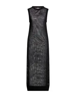 DANIELE FIESOLI Maxi Dress In Linen And Cotton - Black