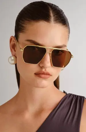 AIRE Asteroide Square Sunglasses - Bright Gold