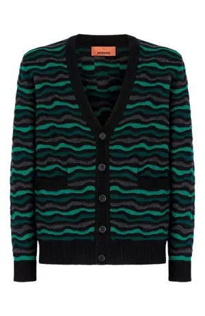 Missoni Wave Stitch Wool Cardigan