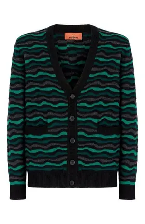 Missoni Wave Stitch Wool Cardigan