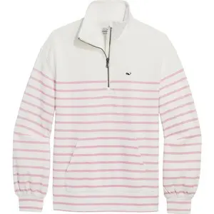 Vineyard Vines Quarter Zip Pullover - Stripe Bahama Breeze