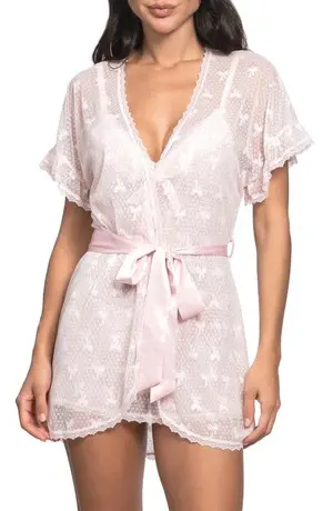 IN BLOOM BY JONQUIL Maggie Bow Mesh Wrap - Powder Pink