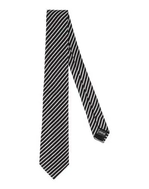 Emporio Armani Striped Necktie - Black