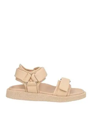 Officine Creative Leather Technical Sandals Beige