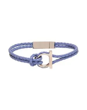 FERRAGAMO Braided Bracelet With Logo - Blue