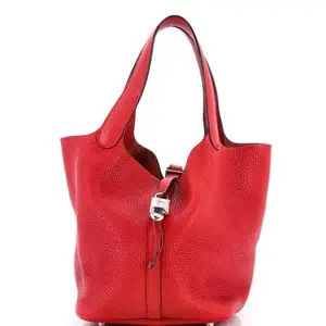 Hermès Picotin Lock Bag Clemence MM Red