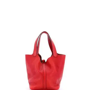 Hermès Picotin Lock Bag Clemence Mm - Red