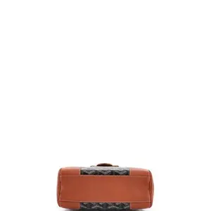 Goyard Saigon Top Handle Bag Coated Canvas With Leather Mini - Brown