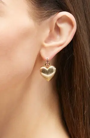 ROXANNE ASSOULIN Mini Florentine Heart Earrings