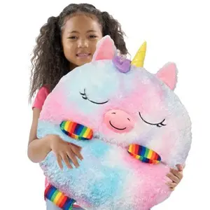 HAPPY NAPPERS Pillow & Sleepy Sack Medium Rainbow Unicorn