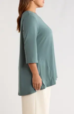 Vikki Vi Swing Tunic - Sage