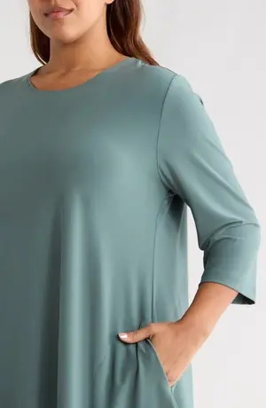 Vikki Vi Swing Tunic - Sage