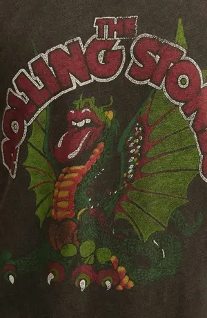 Lucky Brand Rolling Stones Dragon Cotton Graphic T-shirt