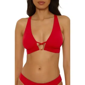 BECCA® By Rebecca Virtue Riviera Halter Bikini Top - Apple