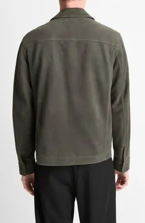 Vince Modern Lambskin Trucker Jacket