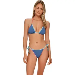 SWIM SYSTEMS Tie Side Bikini Swim Bottoms Desert Sky Lurex