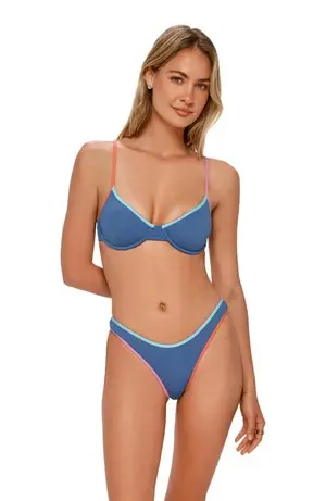 SWIM SYSTEMS Addie Underwire Bikini Top Desert Sky Lurex