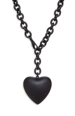 ROXANNE ASSOULIN The Puffy Heart Necklace - Black