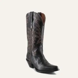 BUCK & BRANA Isabella Leather Boots - Black