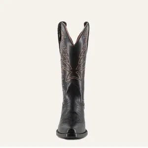 BUCK & BRANA Isabella Leather Boots - Black
