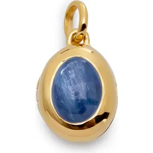Monica Vinader Birthstone Locket Pendant 18ct Gold Vermeil/kynite
