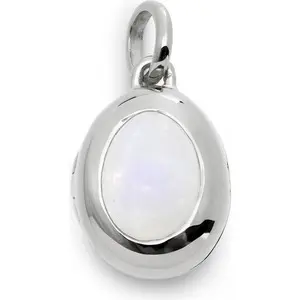 Monica Vinader Birthstone Locket Pendant Sterling Silver/moonstone