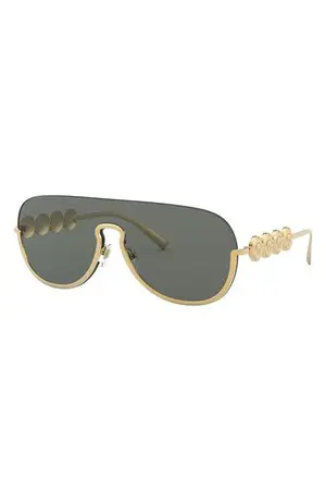 Versace 138mm Pilot Shield Sunglasses