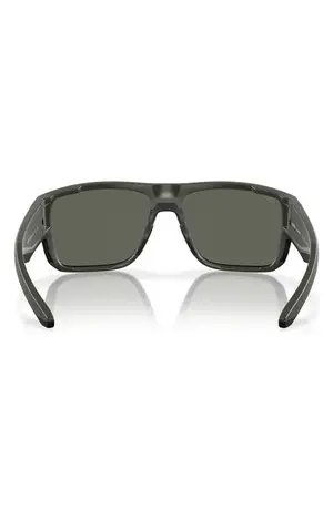 COSTA DEL MAR Taxman 59mm Polarized Rectangular Sunglasses - Matte Olive/gray 580g