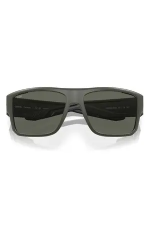 COSTA DEL MAR Taxman 59mm Polarized Rectangular Sunglasses - Matte Olive/gray 580g