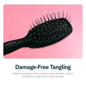 GIMME BEAUTY Mini Travel Detangler Brush With Anti-static - Black
