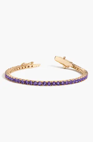 AURATE Lab Grown Tennis Bracelet - Amethyst