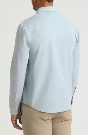 True Classic Stripe Stretch Oxford Performance Button-up Shirt