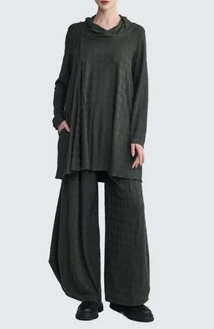 LUUKAA Sylra Pleated Tunic - Olive