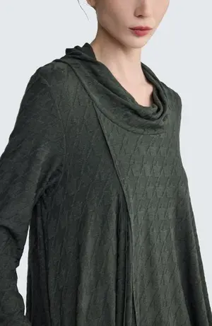 LUUKAA Sylra Pleated Tunic - Olive