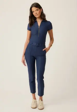 GOLDIE BYRD Belted Hybrid Pants