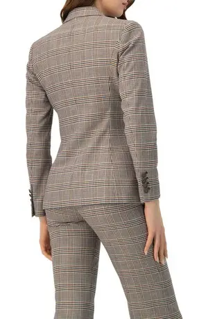 IVONNE Double-breasted Prince Of Wales Blazer - Multi-brown