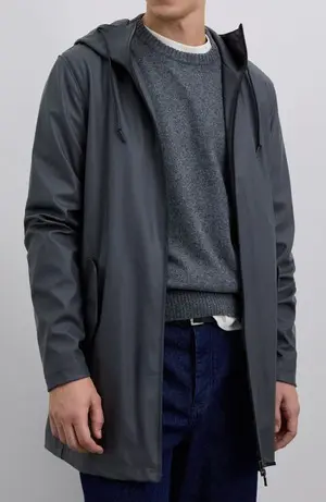 SCALPERS Waterproof Raincoat Anthracite