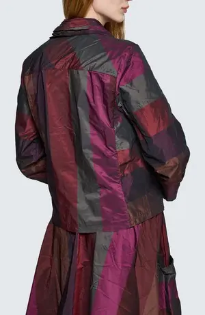 LUUKAA Litia Striped Jacket - Dark Scarlet